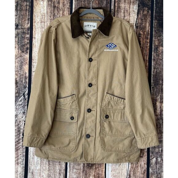 Orvis | Jackets & Coats | Orviscanvas Quilted Insulated Tan Barn Chore ...